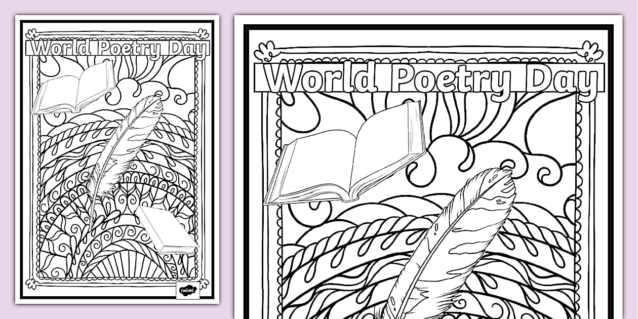 World Poetry Day Mindfulness Colouring (Teacher-Made)