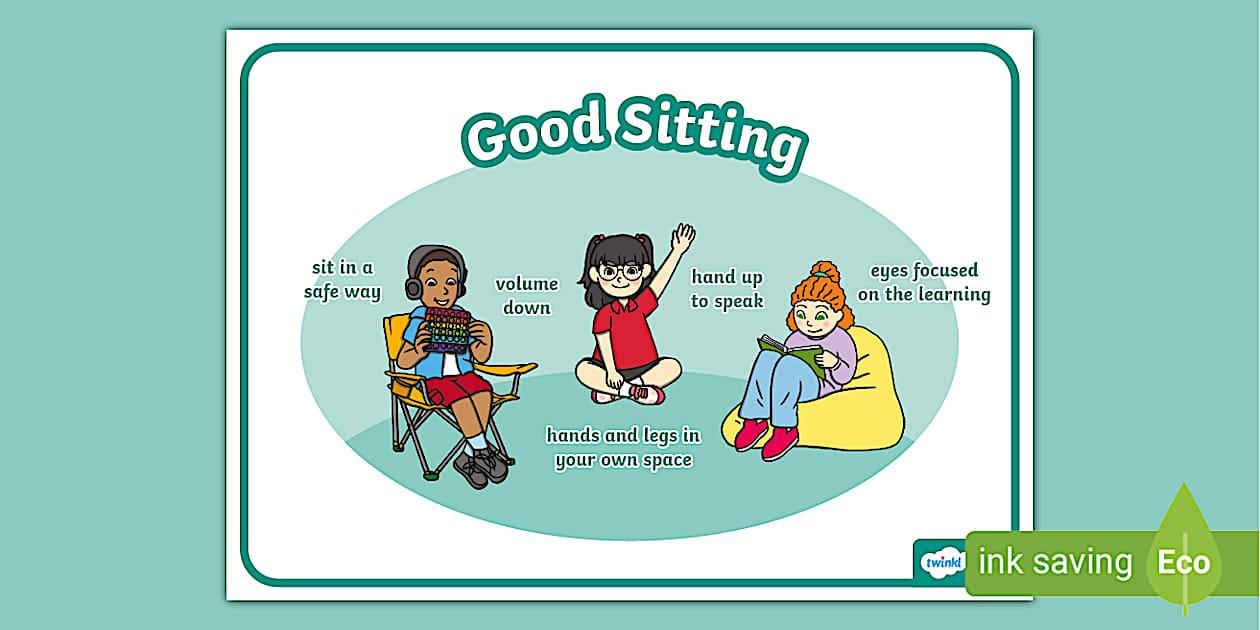 Good Sitting Display Poster (teacher made) - Twinkl