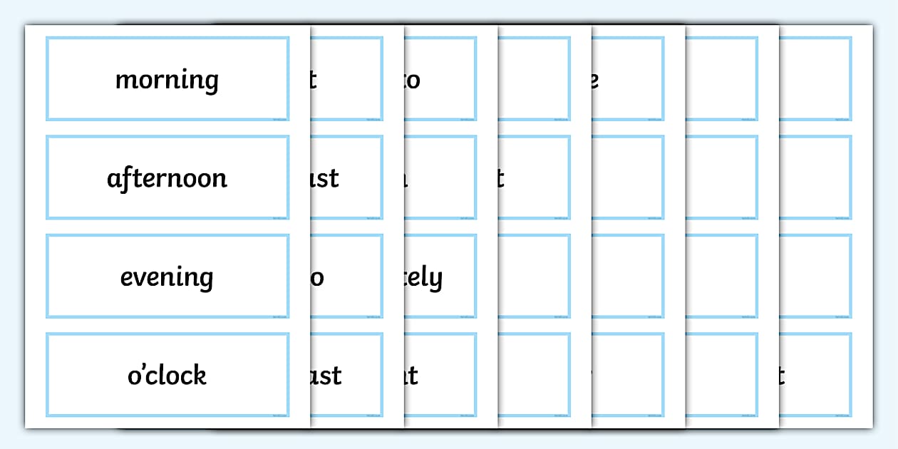 👉 Year 4 Time Vocabulary Cards (teacher made) - Twinkl