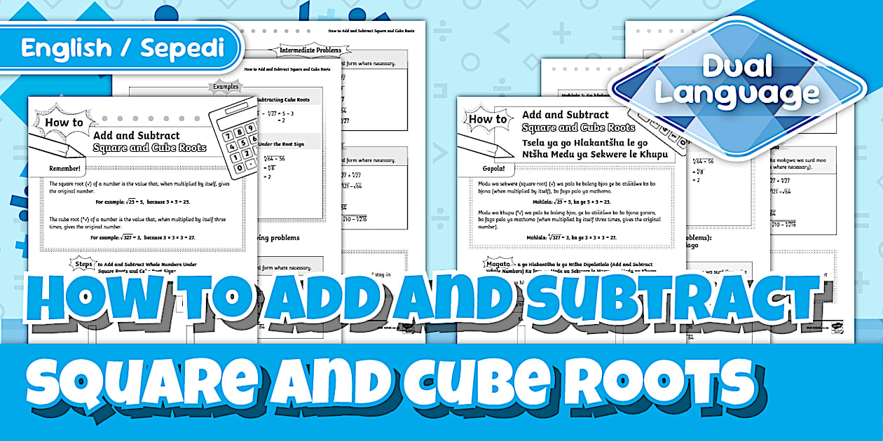 Grade 7 Maths How to Add & Subtract Square Roots & Cube Roots