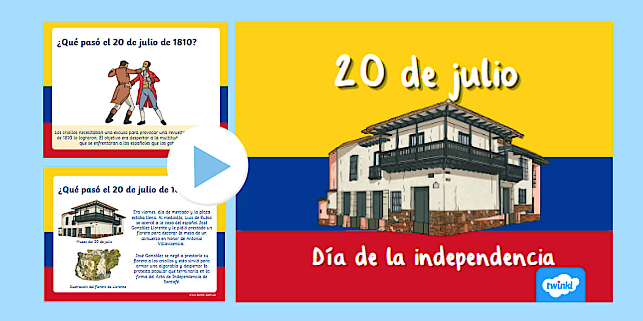 PPT con imágenes del Día de la independencia para niños