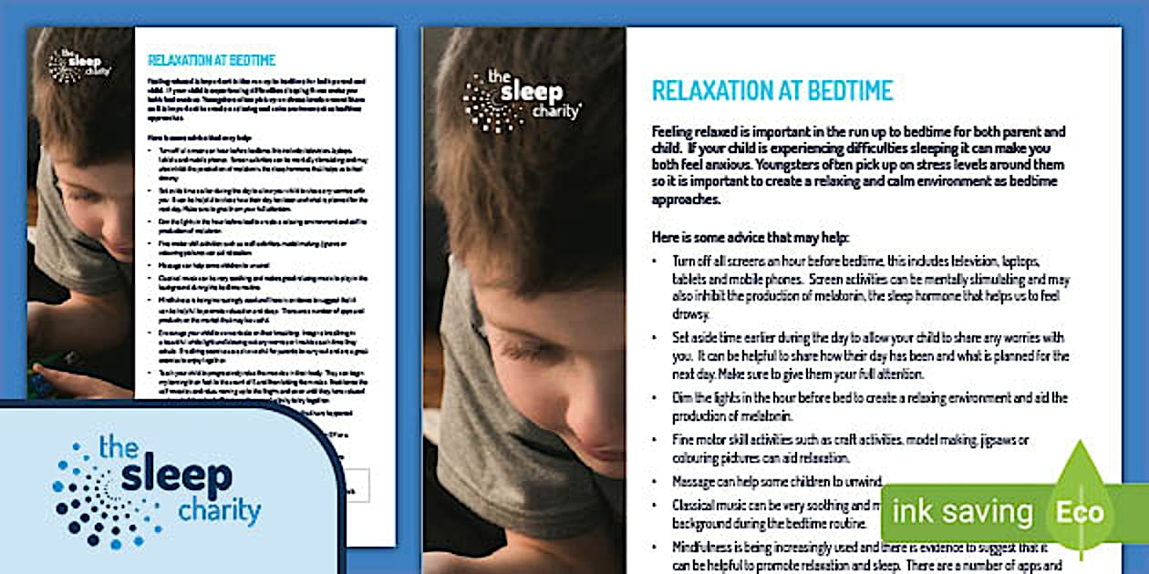 The Sleep Charity: Relaxation at Bedtime (teacher made)