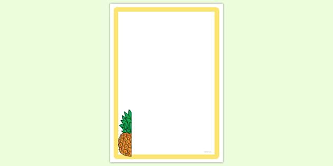 Half a Pineapple Page Border | Twinkl Page Borders - Twinkl