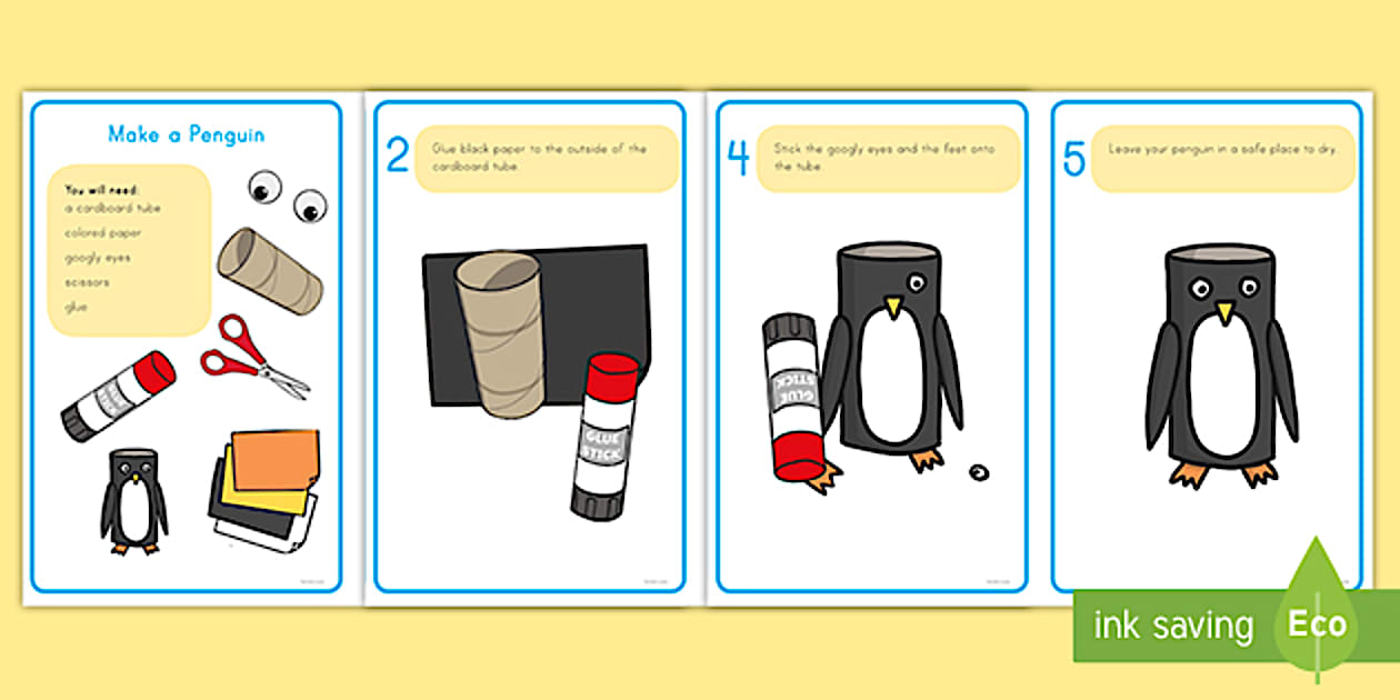 Cardboard Tube Penguin Craft (teacher made) - Twinkl