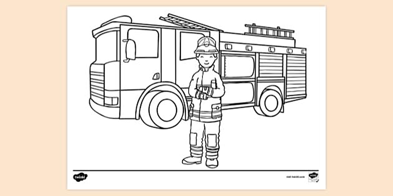 Fire Safety Colouring | Colouring Sheets - Twinkl