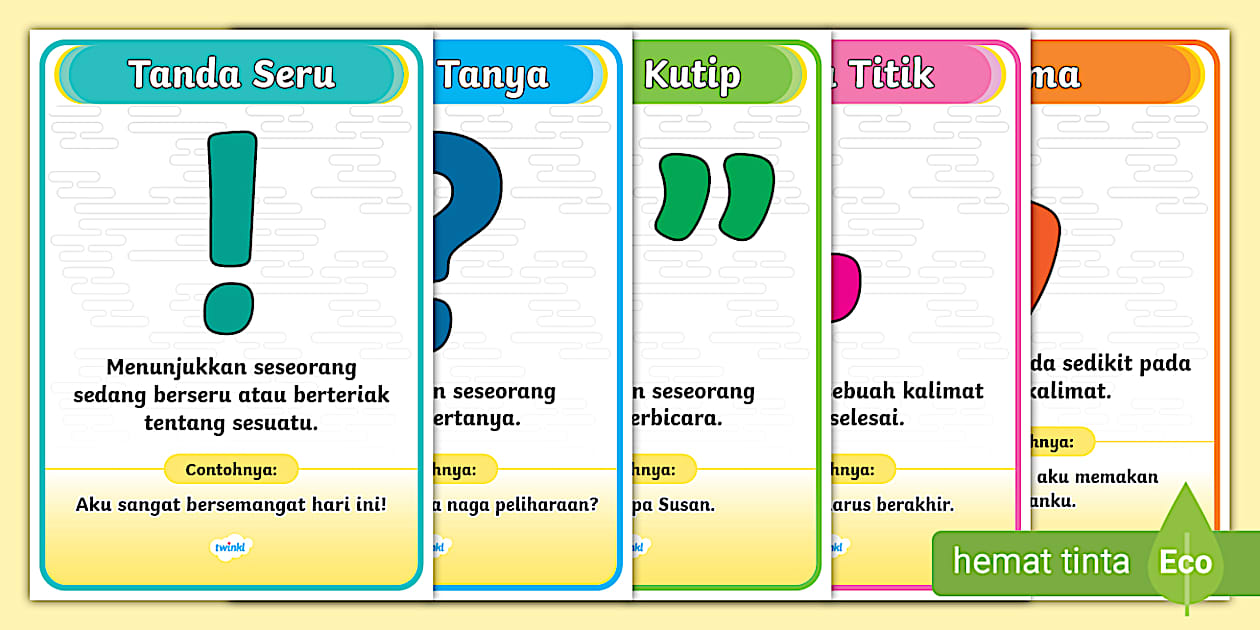 Poster Tanda Baca (teacher made) - Twinkl