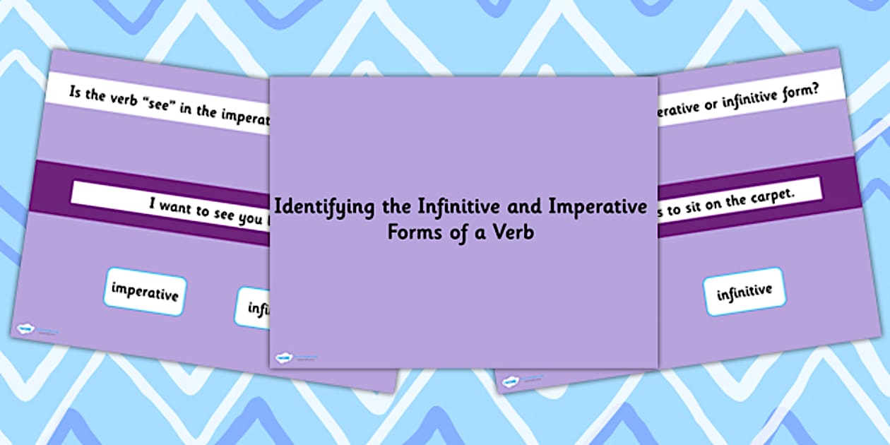 Identifying the Infinitive and Imperative Form of Verb SPaG Quiz
