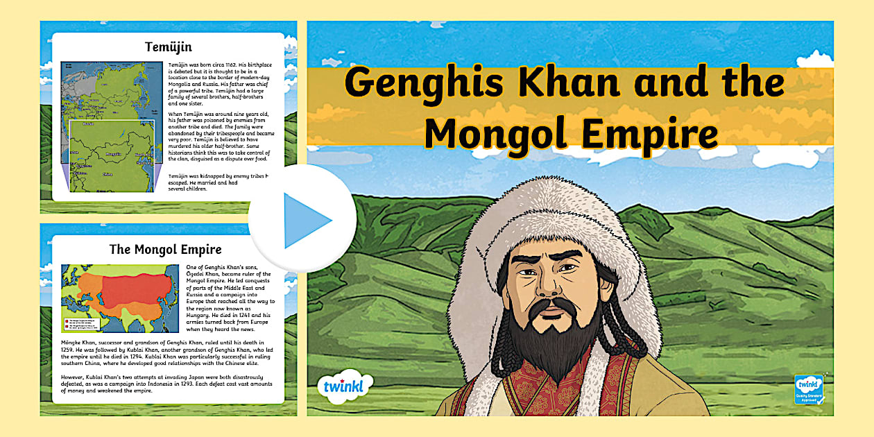 Genghis Khan and the Mongol Empire PowerPoint - KS2 - Twinkl