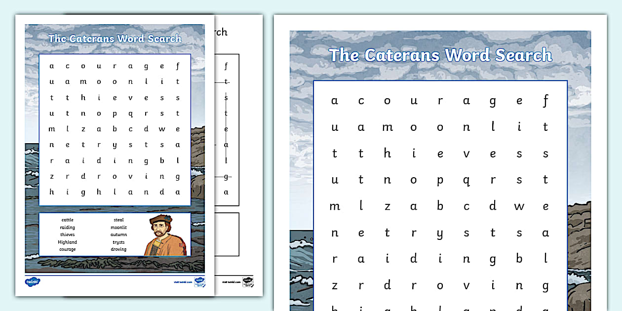 The Caterans Word Search (Teacher-Made) - Twinkl