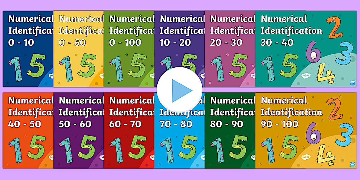Numeral Identification 0 to 100 Ideas and PowerPoint