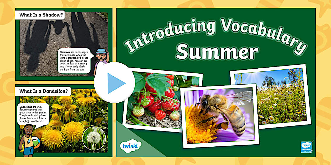 Summer Vocabulary PowerPoint | Twinkl - Twinkl