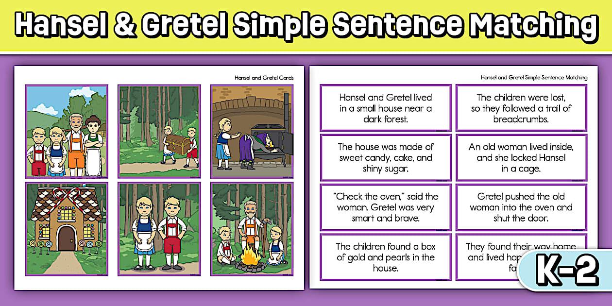 Hansel and Gretel Simple Sentence Matching Activity