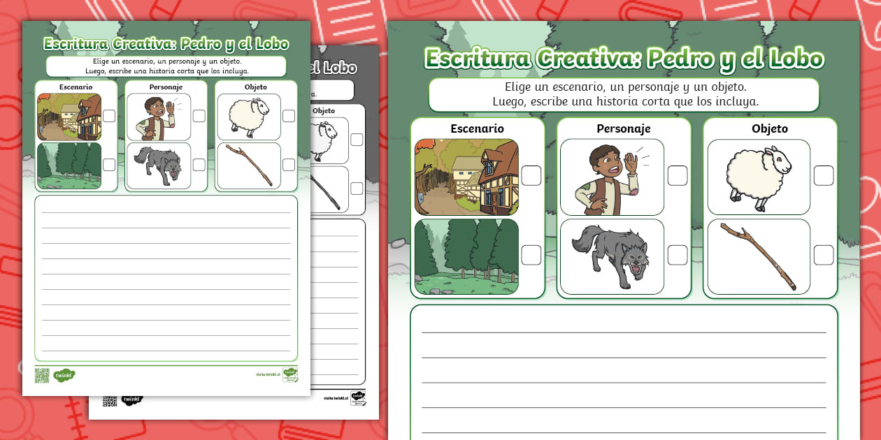 Guía de Trabajo: Escritura Creativa - Pedro y el Lobo