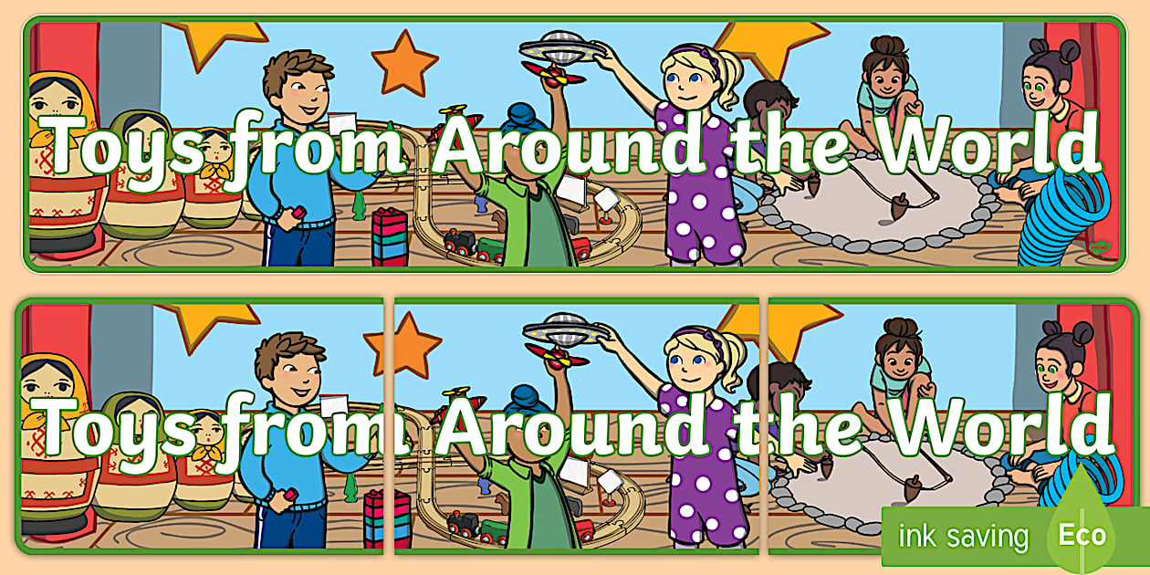 👉 Toys From Around the World Display Banner - Twinkl
