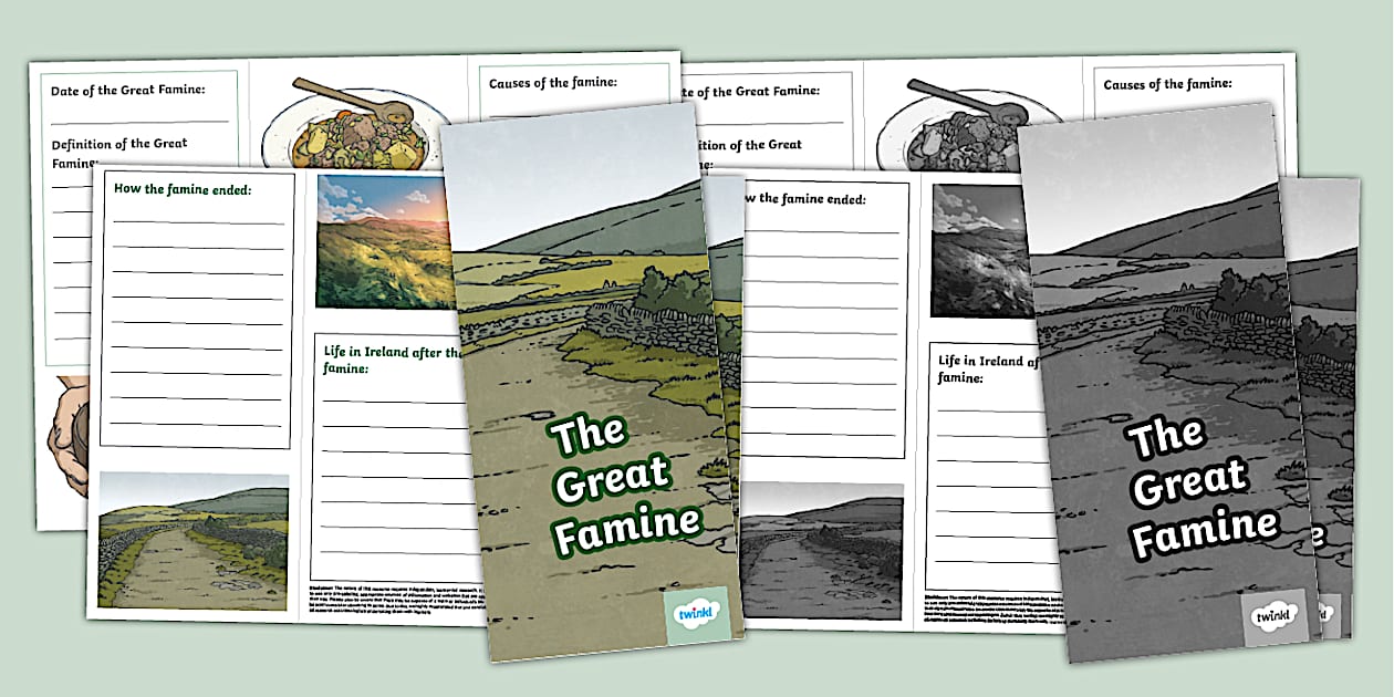 The Great Famine Leaflet Template (teacher made) - Twinkl
