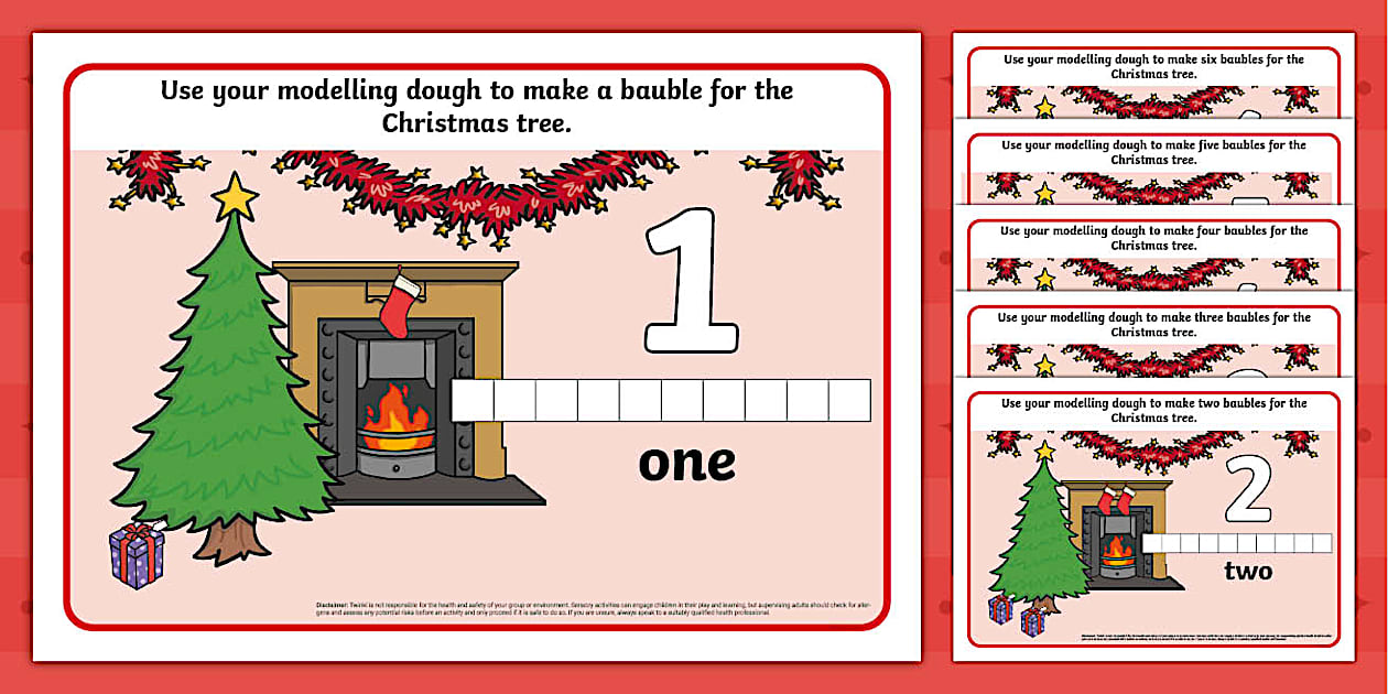Christmas Counting Modelling Dough Mat | Twinkl - Twinkl