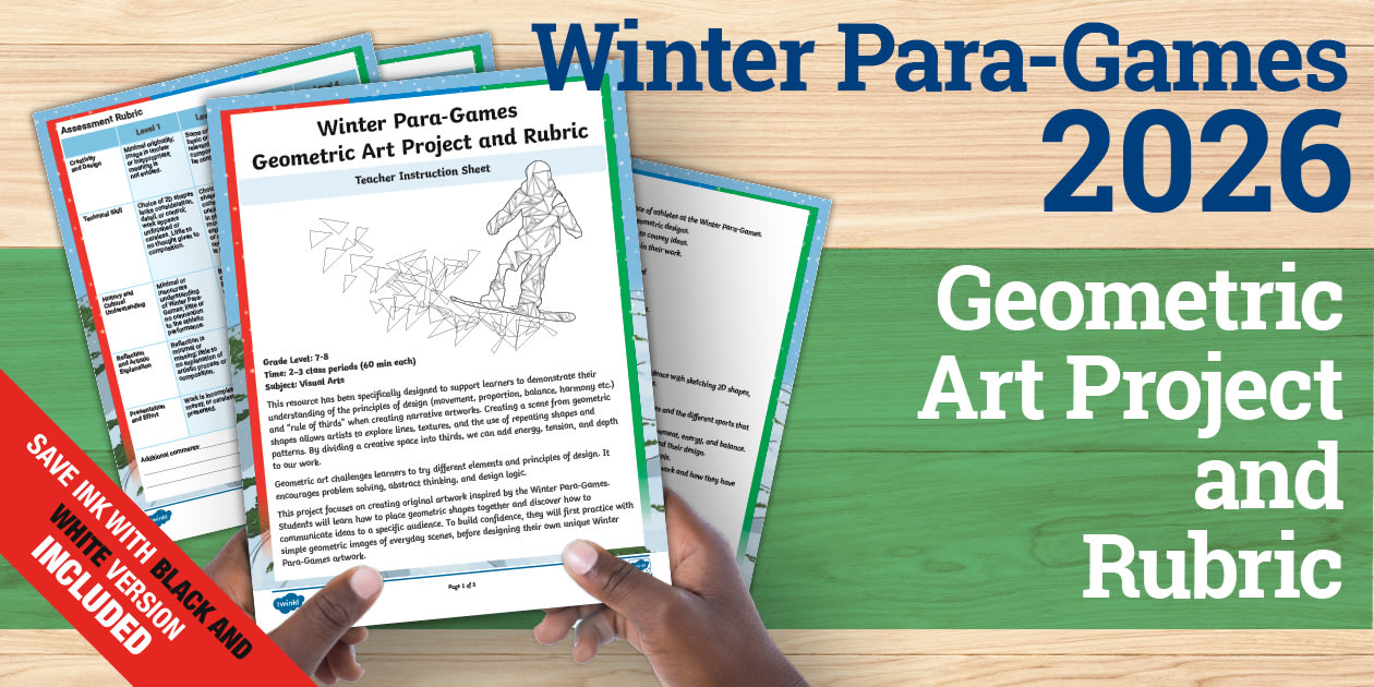 Winter Para-Games Geometric Art Project