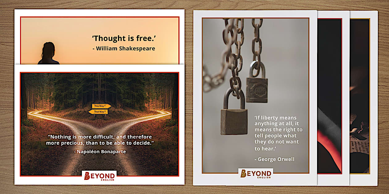 Quotes about Freedom Display Posters (teacher made) - Twinkl