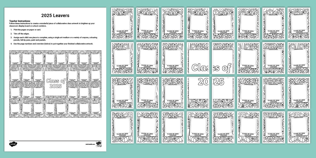 2025 Leavers Collaborative Art Activity (teacher made)