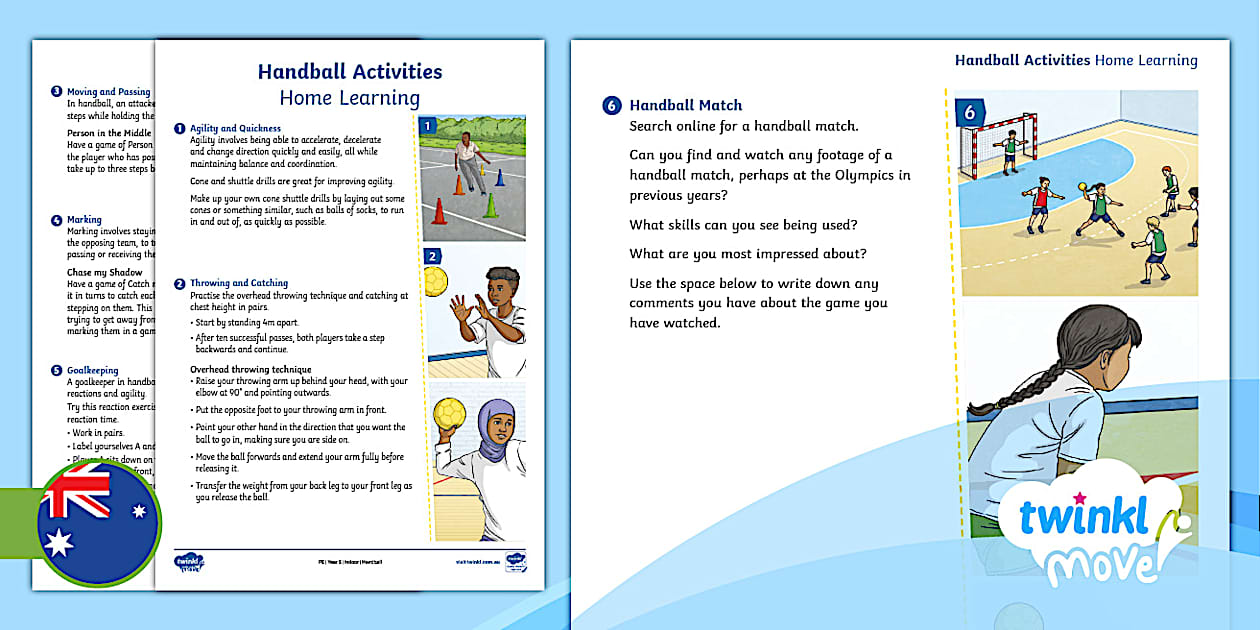 Move PE Year 5 Handball: Home Learning Tasks (Teacher-Made)