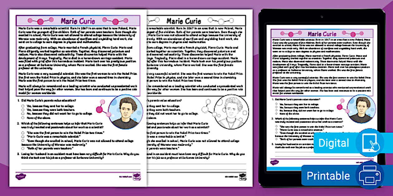 Marie Curie Questions and Answers | Twinkl USA - Twinkl