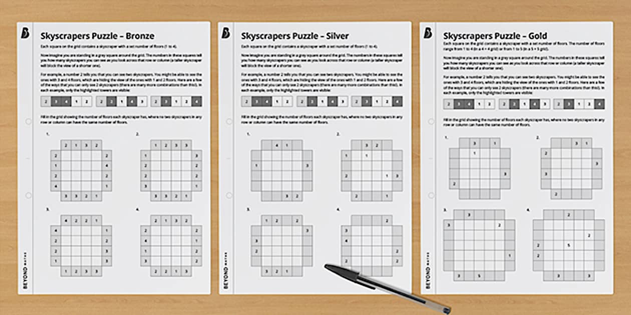 👉 Skyscrapers | Number Puzzles | KS3 Maths | Beyond
