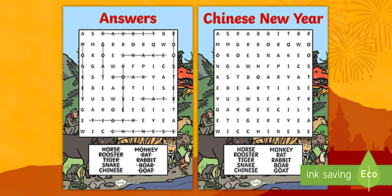 Chinese New Year Story Wordsearch (teacher made) - Twinkl