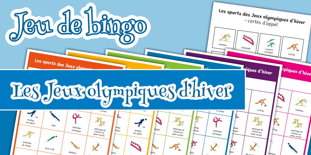 * NEW * Jeu de bingo sur les Jeux olympiques d'hiver 2026