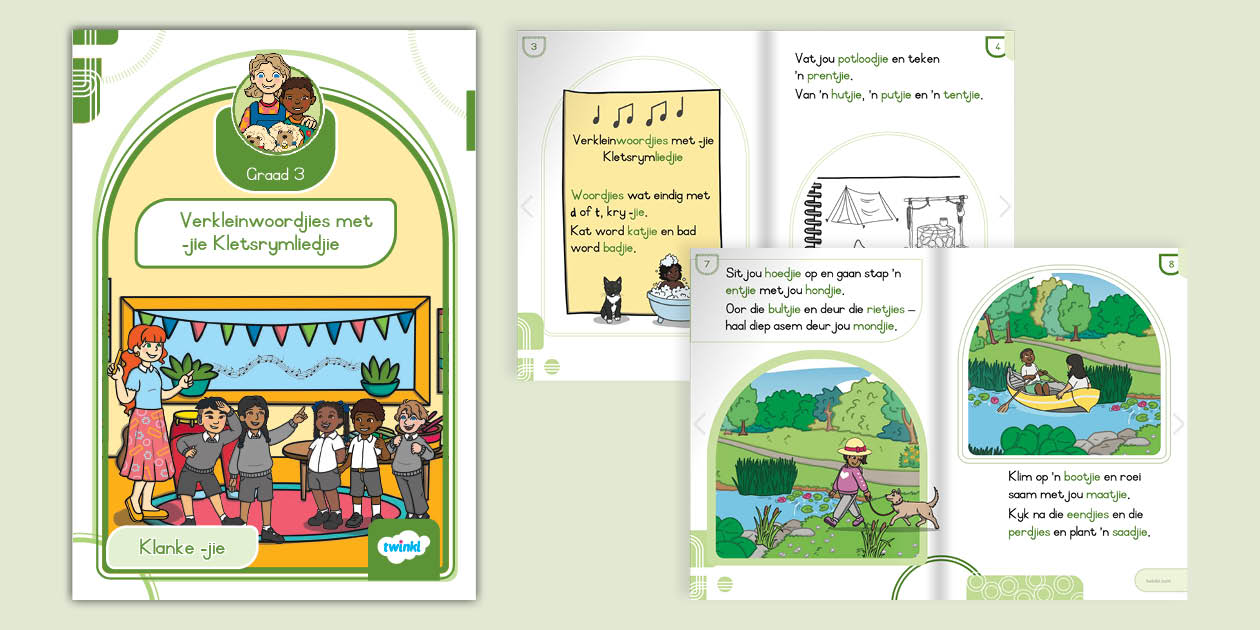 Graad 3 Klanke Verkleinwoorde -jie e-boek (Teacher-Made)