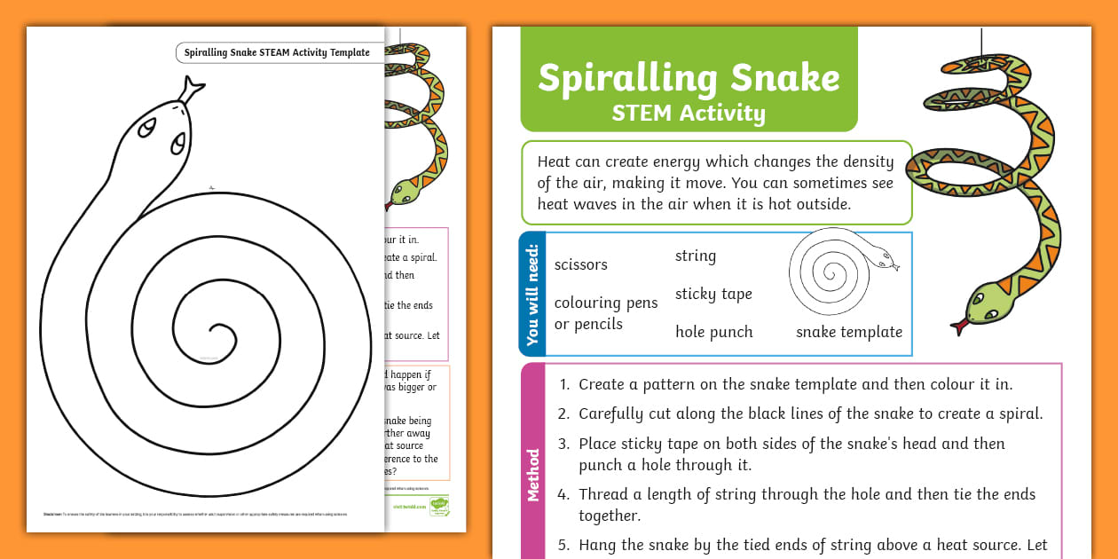 STEM Spiralling Snake Activity (teacher made) - Twinkl