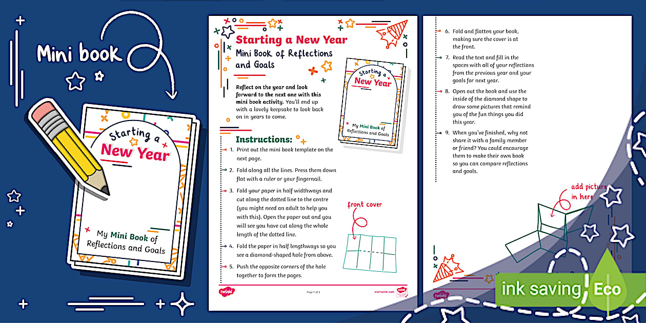 Starting a New Year: Mini Book of Reflections and Goals (Ages 5 - 7)