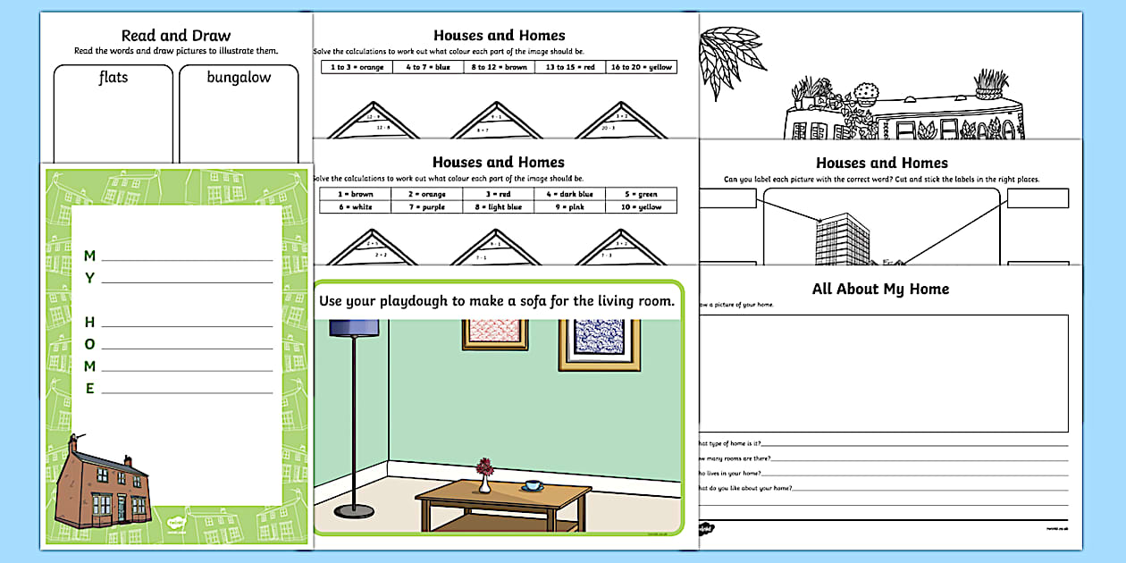 Top Ten Houses and Homes Resource Pack (teacher made)