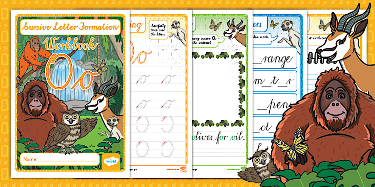 Cursive Letter Formation Workbook - Oo (teacher made)