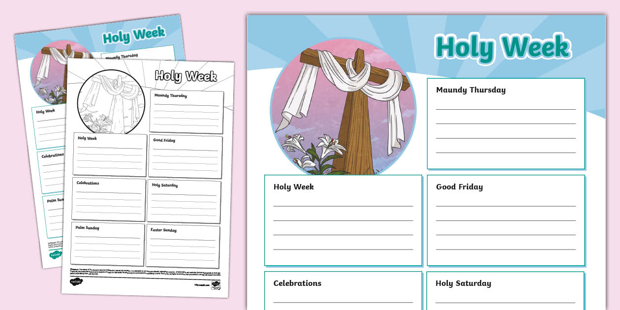 KS2 Holy Week Fact File Template (Teacher-Made) - Twinkl