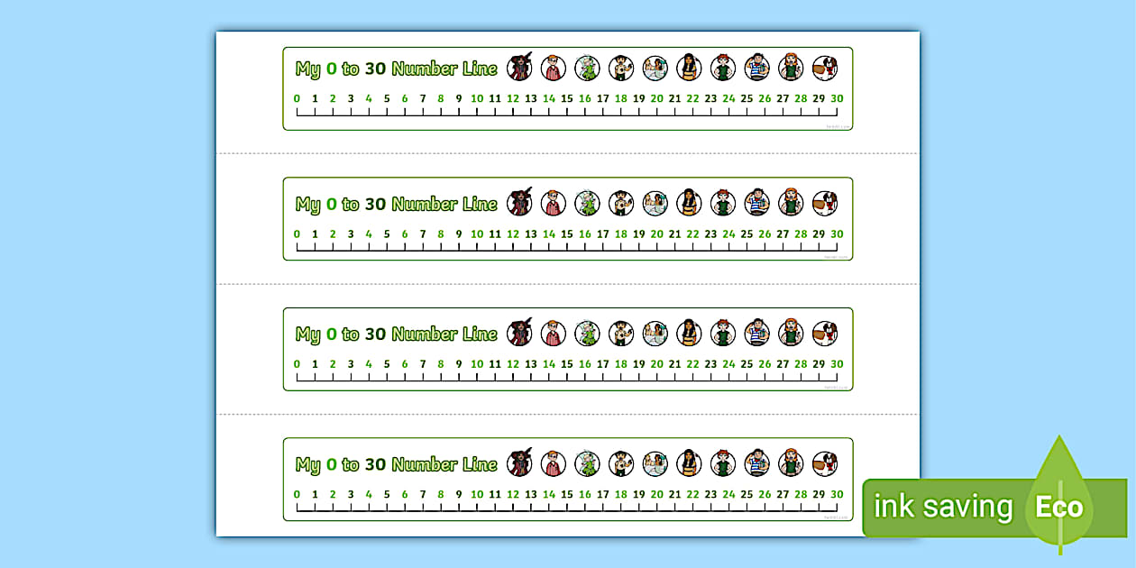 Peter Pan Number Lines 0 30 (teacher made) - Twinkl