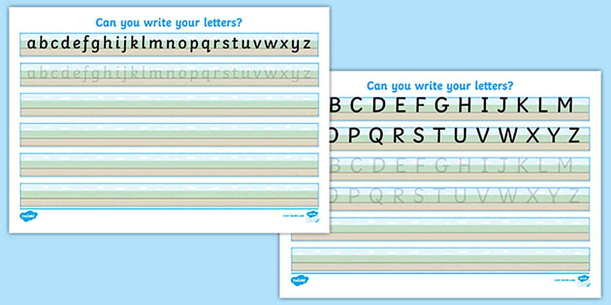 Practice Writing Letters Handwriting Sheets | Twinkl