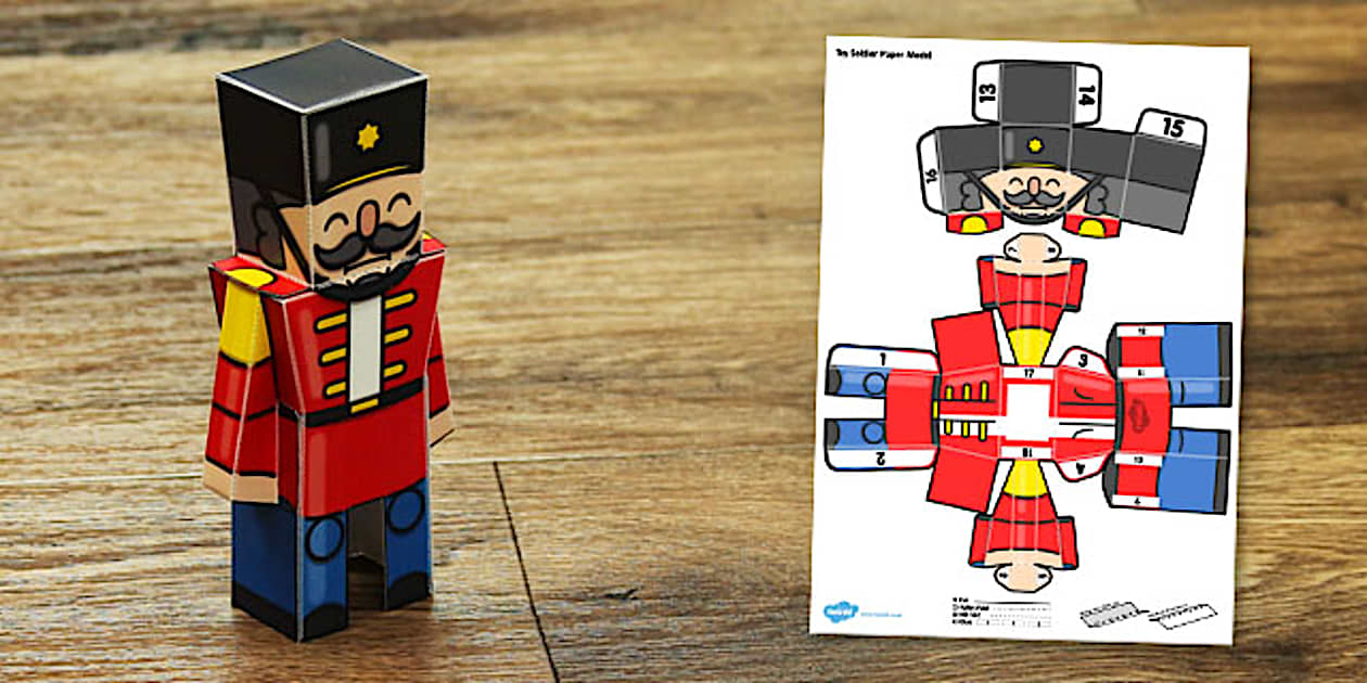 Victorian Craft Project Ideas for Kids: Paper Soldier Model