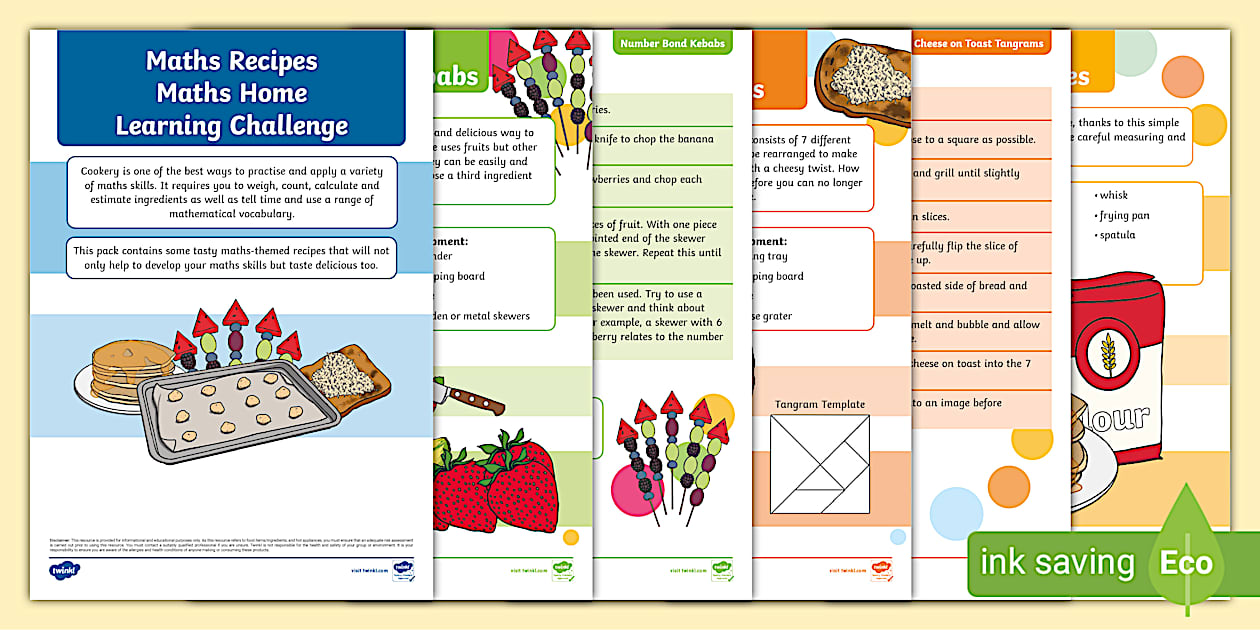 👉 Maths Recipes: Maths Home Learning Challenge - Twinkl