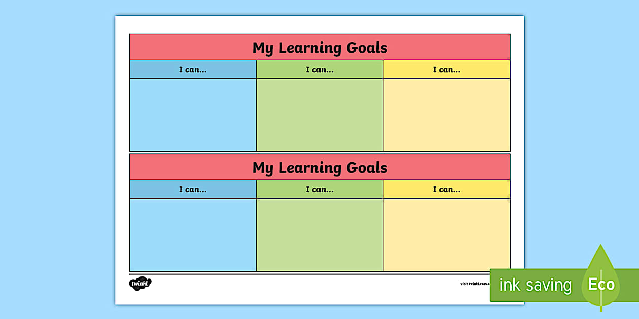I Can... Learning Goals Table Display Sign (teacher made)