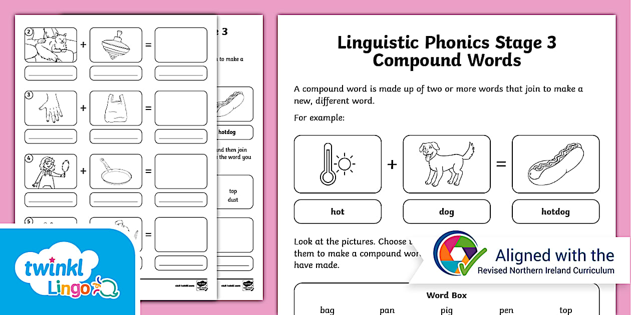Linguistic Phonics Stage 3 Compound Words Activity Sheets