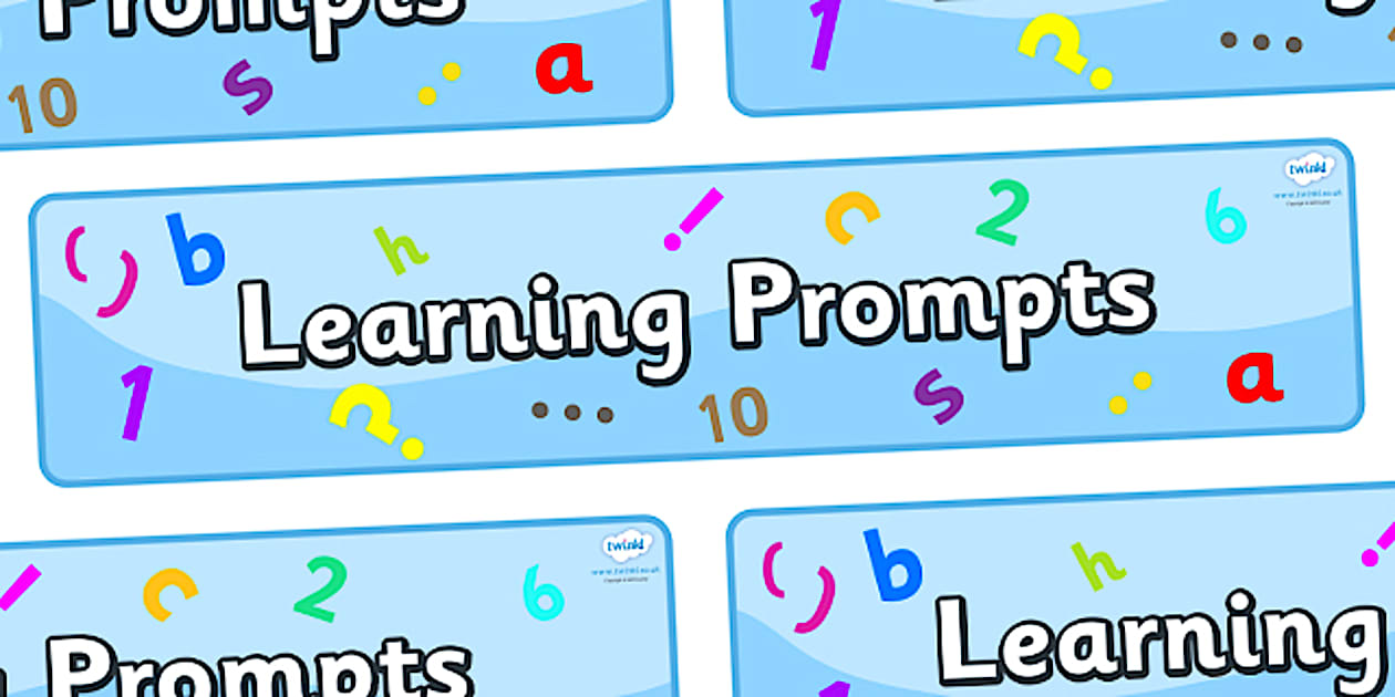 👉 Learning Prompts Display Banner (teacher made) - Twinkl