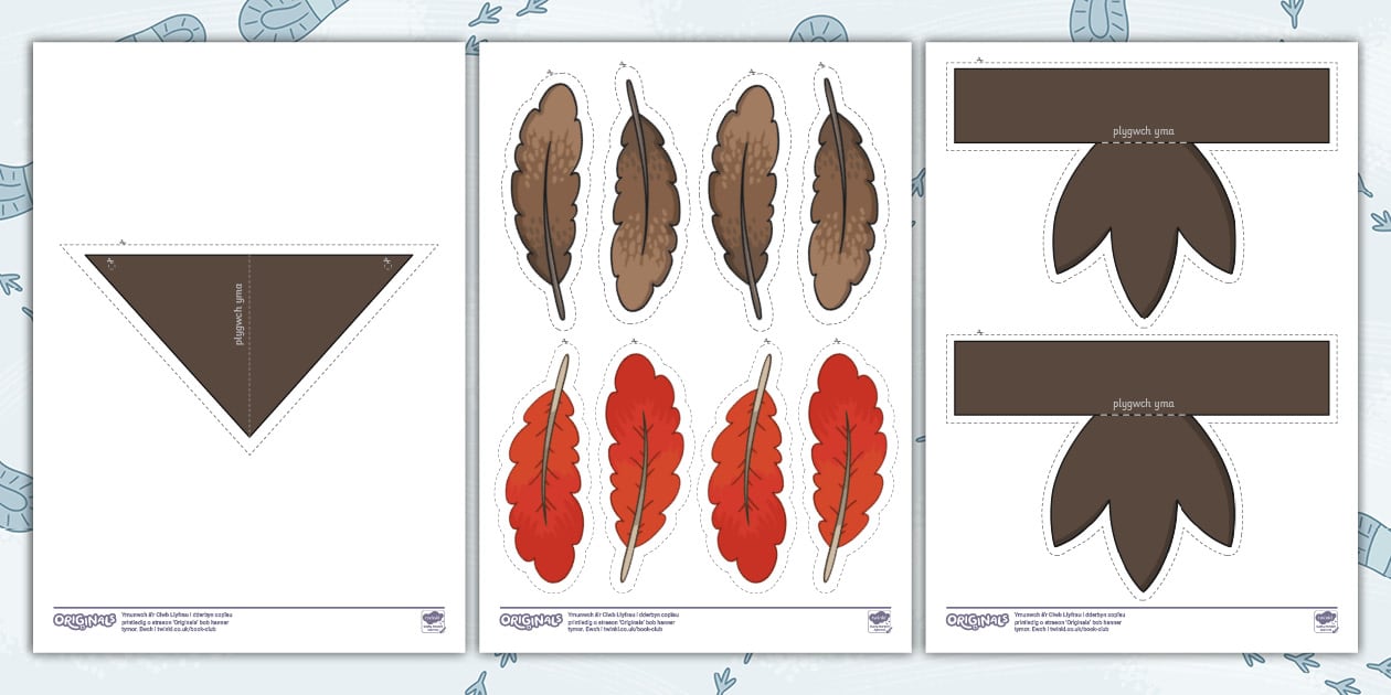 Bobi a'r Robin: Templed Gwisg Robin (Teacher-Made) - Twinkl