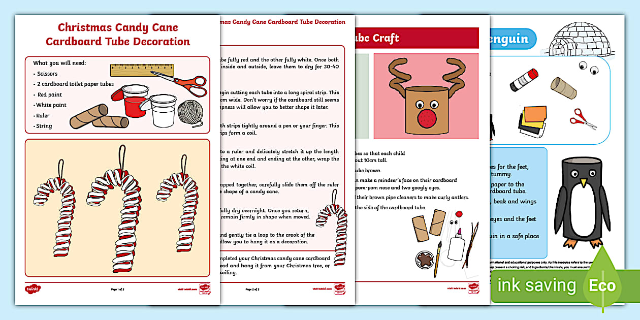 Toilet Roll Christmas Craft Pack - KS1 (Teacher-Made)