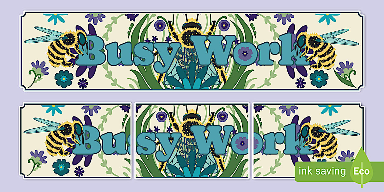 Busy Work Display Banner