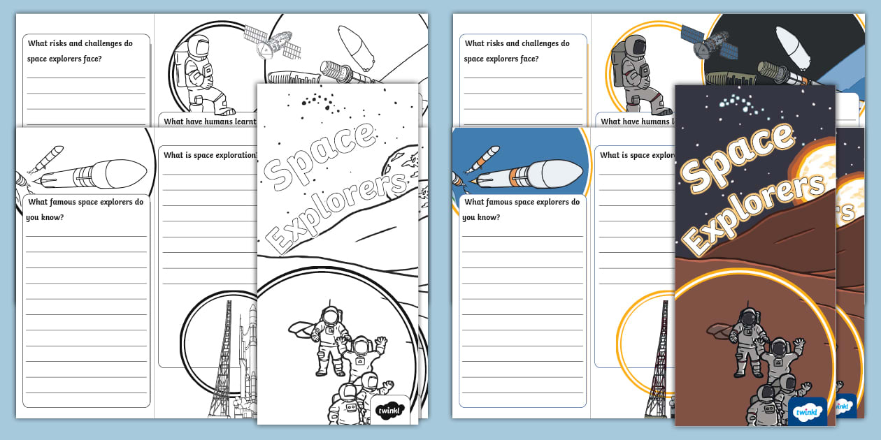 Space Explorers Leaflet Template (Teacher-Made) - Twinkl