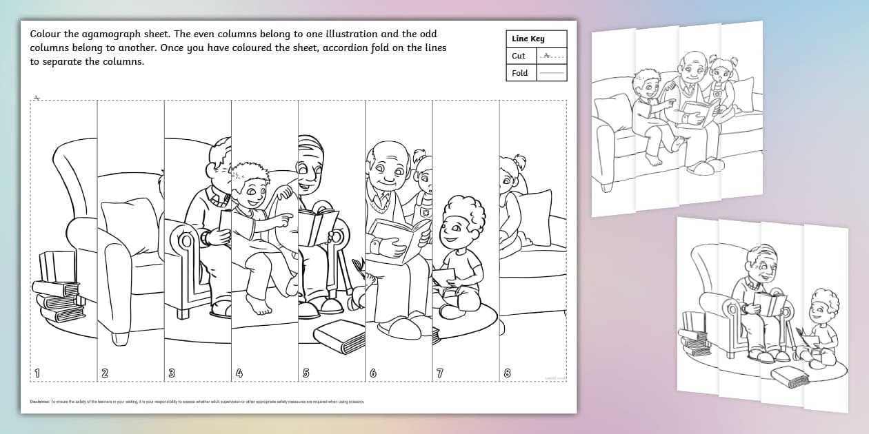 Grandad Agamograph - Twinkl Craft Activities