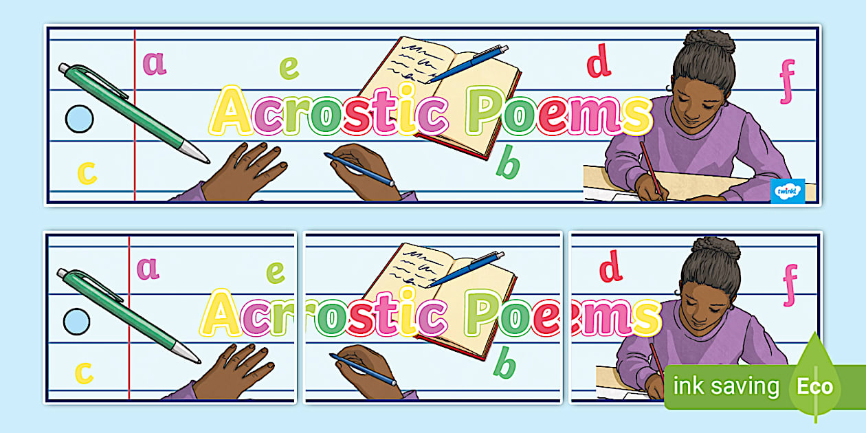 Acrostic Poems Display Banner - Twinkl - KS2 (teacher made)