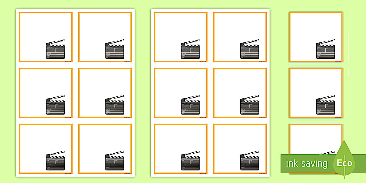 Clapper Boards Editable Peg Labels - Twinkl