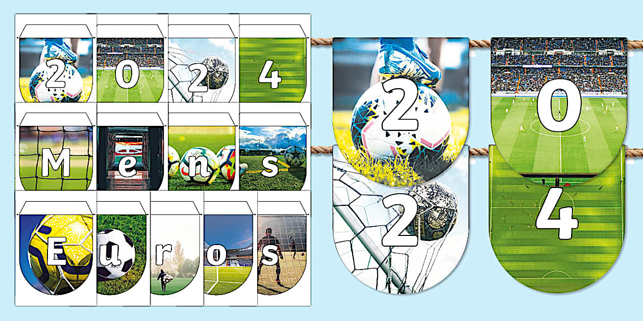 2024 Men's Euros Photo Display Bunting (teacher made)