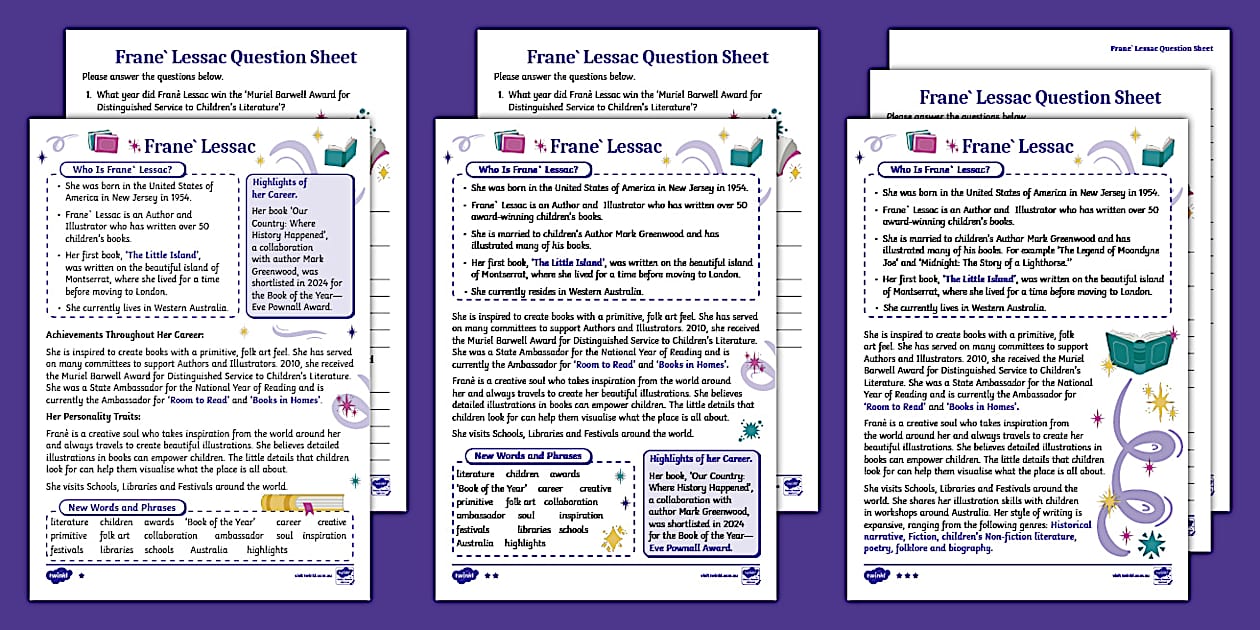 Frane` Lessac Differentiated Fact File 3-6